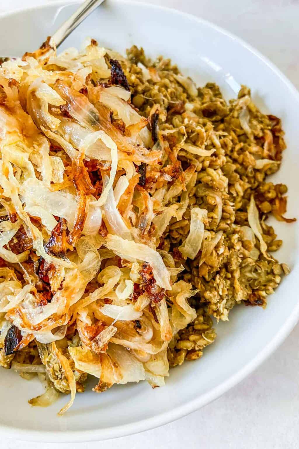 Mujaddara Recipe - This Healthy Table