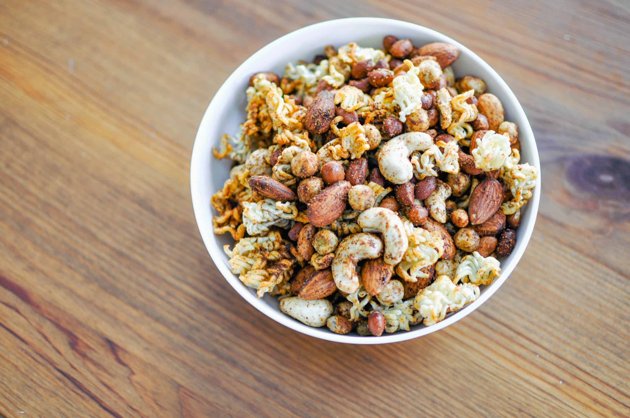 Baharat Ramen Snack Mix - this healthy table