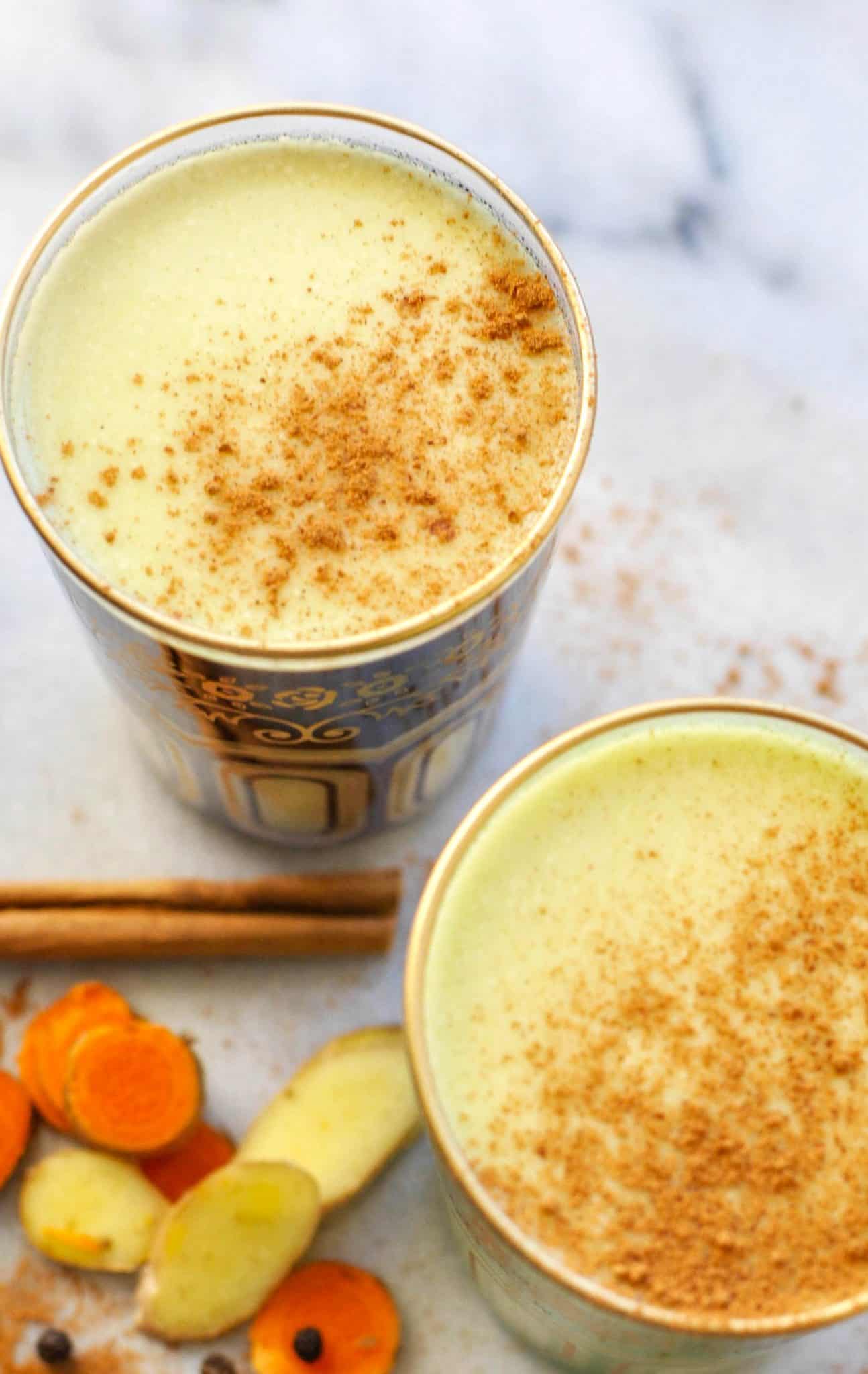 Golden Milk with Fresh Turmeric - This Healthy Table