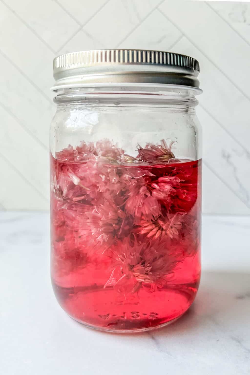 Chive Blossom Vinegar Recipe - This Healthy Table