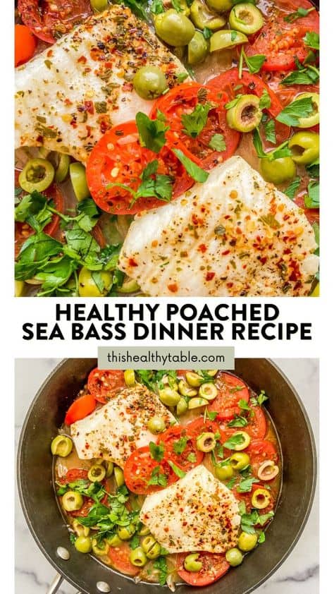 Poached Sea Bass Recipe - This Healthy Table