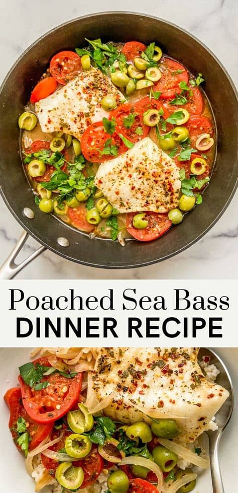 Poached Sea Bass Recipe - This Healthy Table