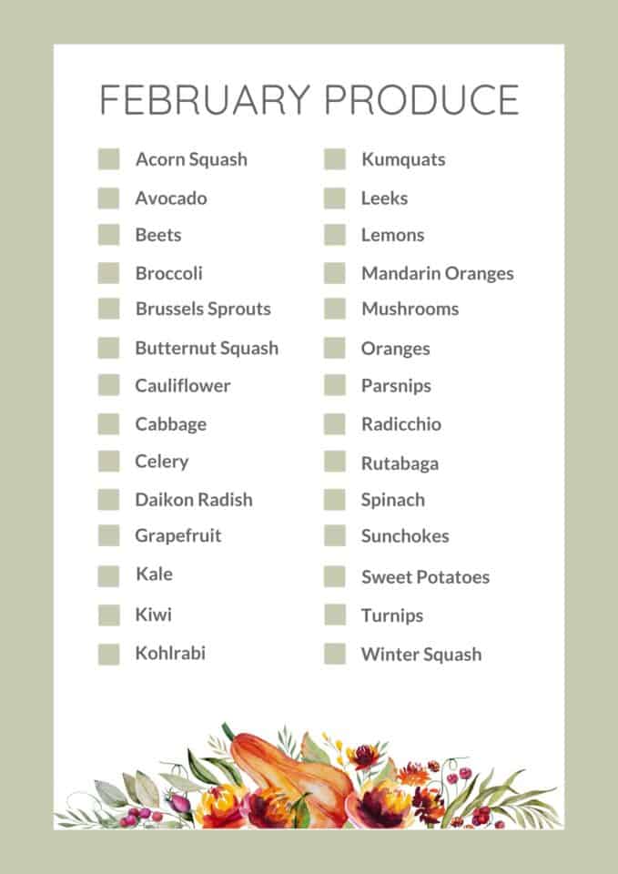 What's in Season in February? - This Healthy Table