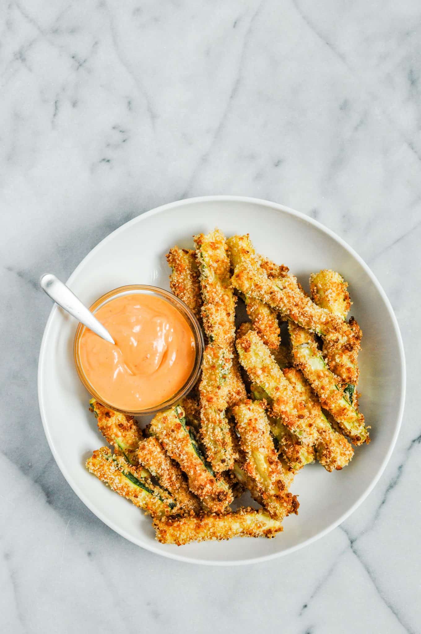 Baked Cotija Zucchini Fries - This Healthy Table