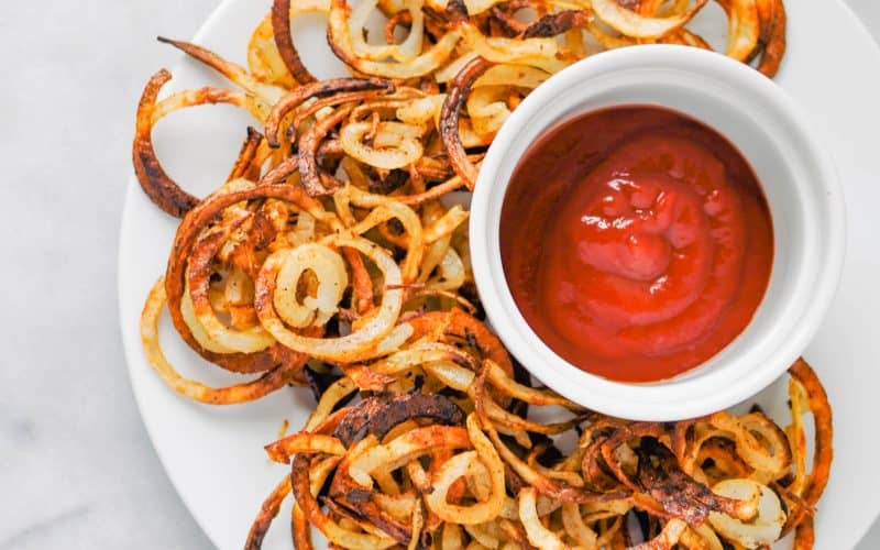 Baked Curly Fries Recipe - this healthy table