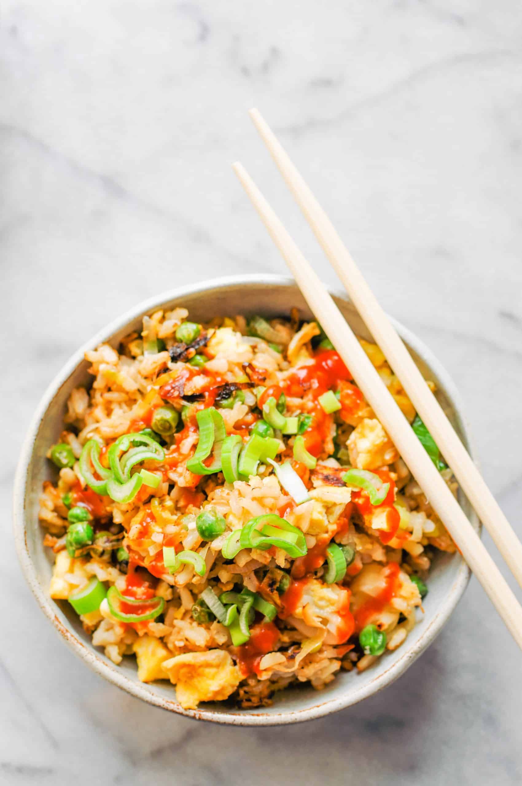 Leek & Pea Fried Rice - This Healthy Table