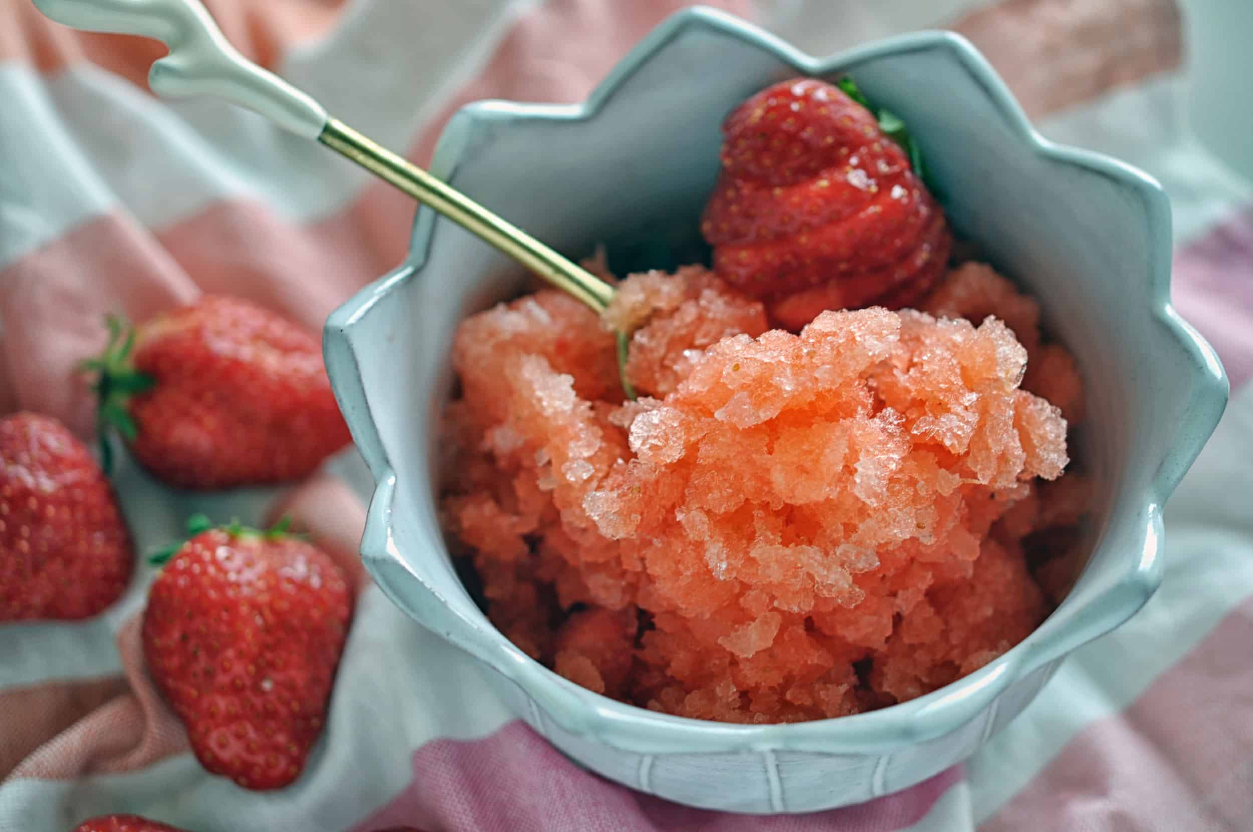 Strawberry & Lemon Granita - This Healthy Table