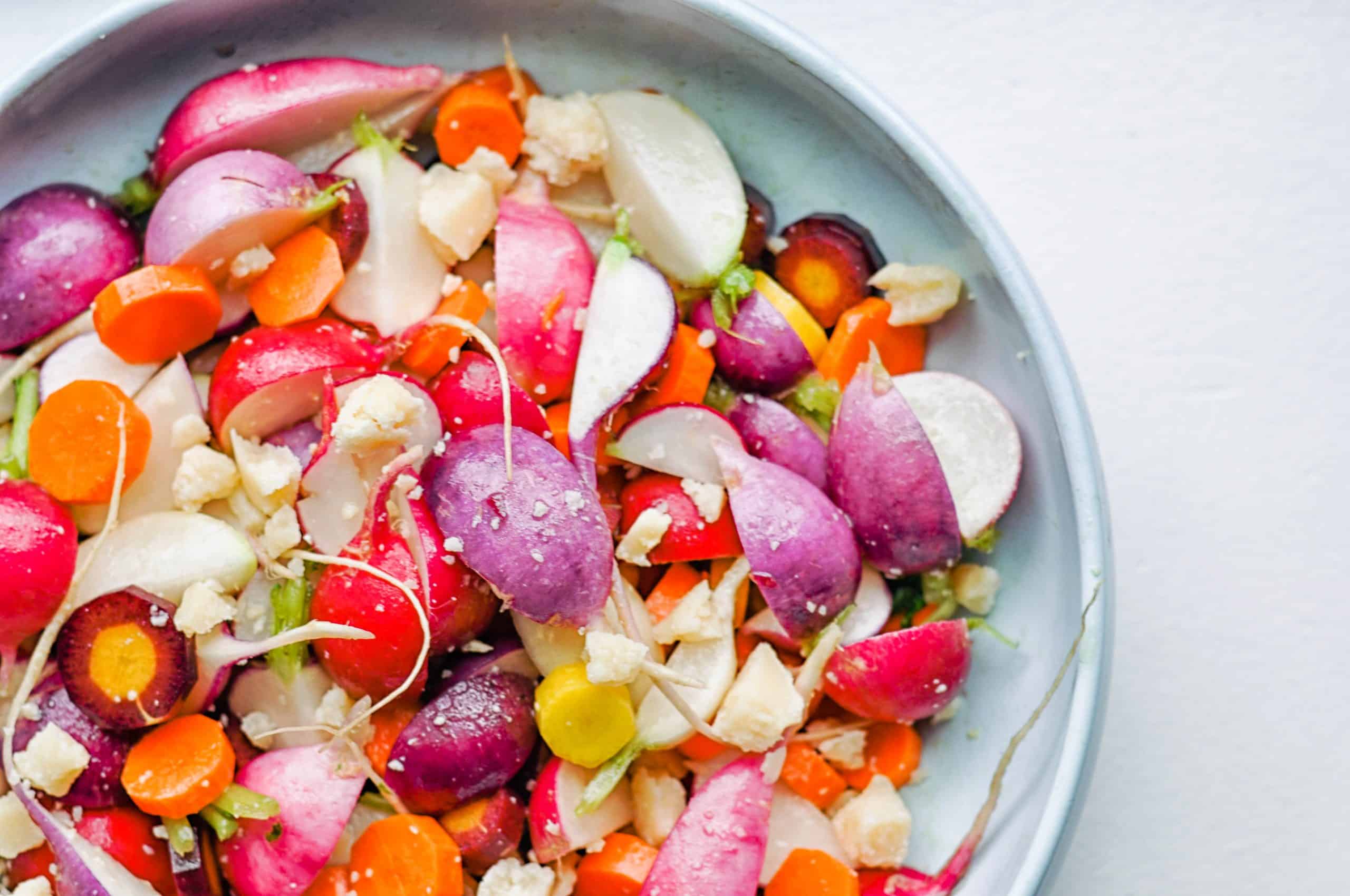 Carrot Radish Salad with Parmesan - This Healthy Table
