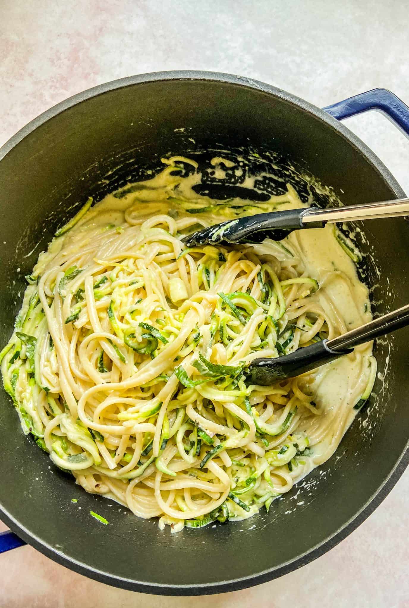 Creamy Zucchini Pasta with Lemon - This Healthy Table