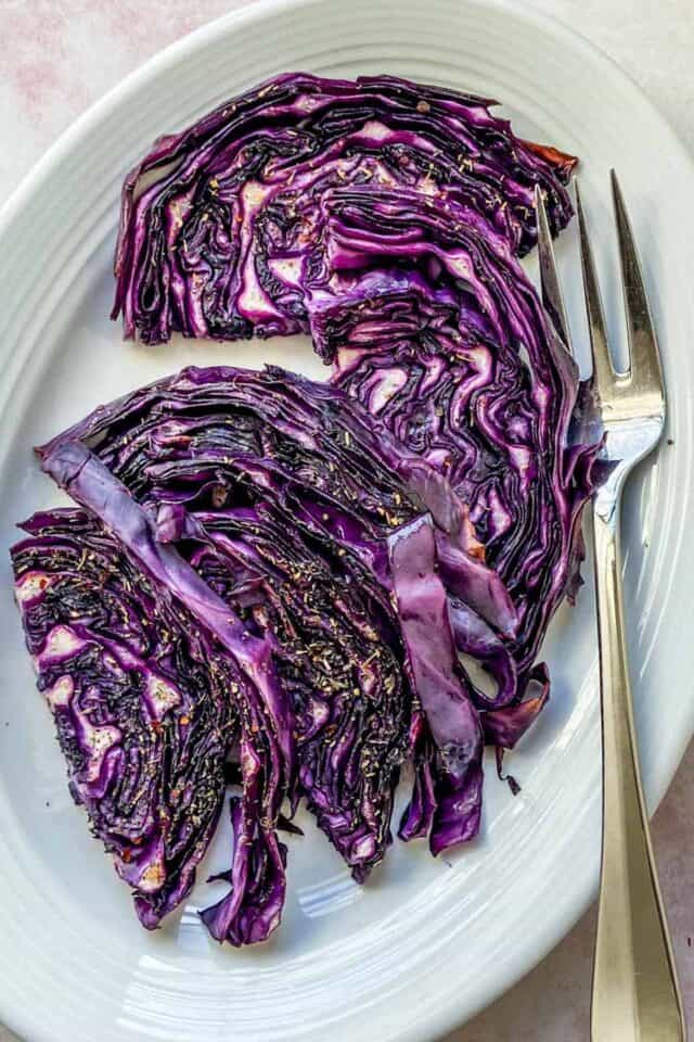 Roasted Red Cabbage Recipe - This Healthy Table