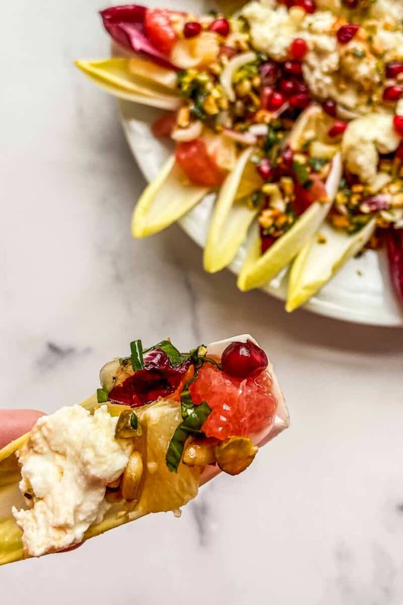 Endive Salad Bites with Grilled Feta - This Healthy Table