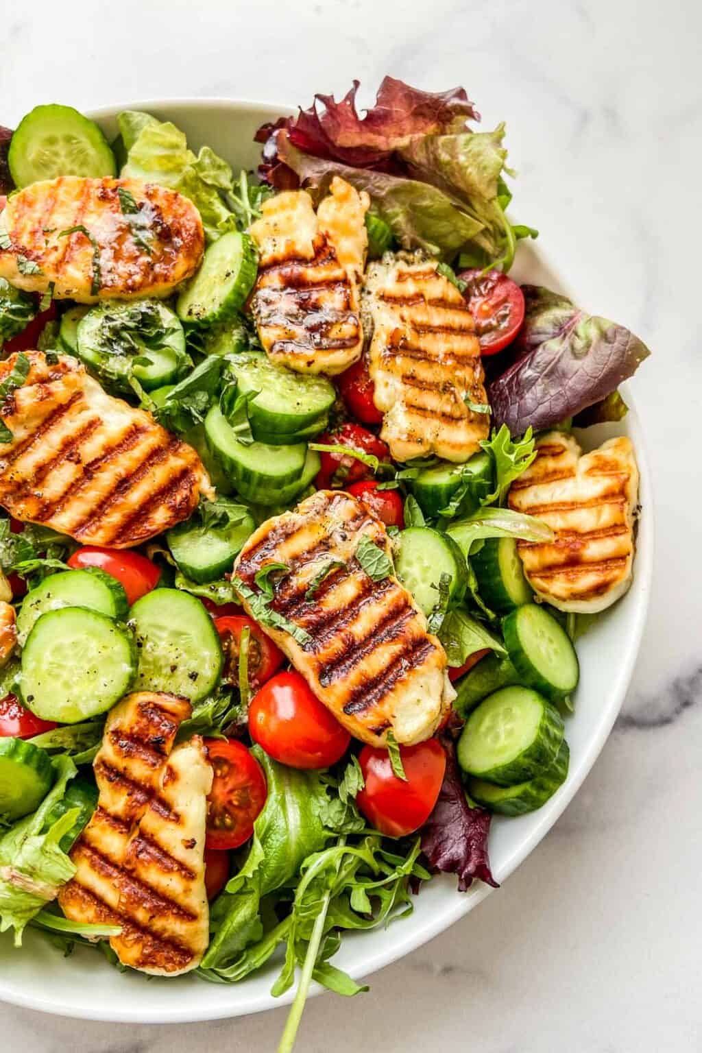 Grilled Halloumi Salad Recipe - This Healthy Table