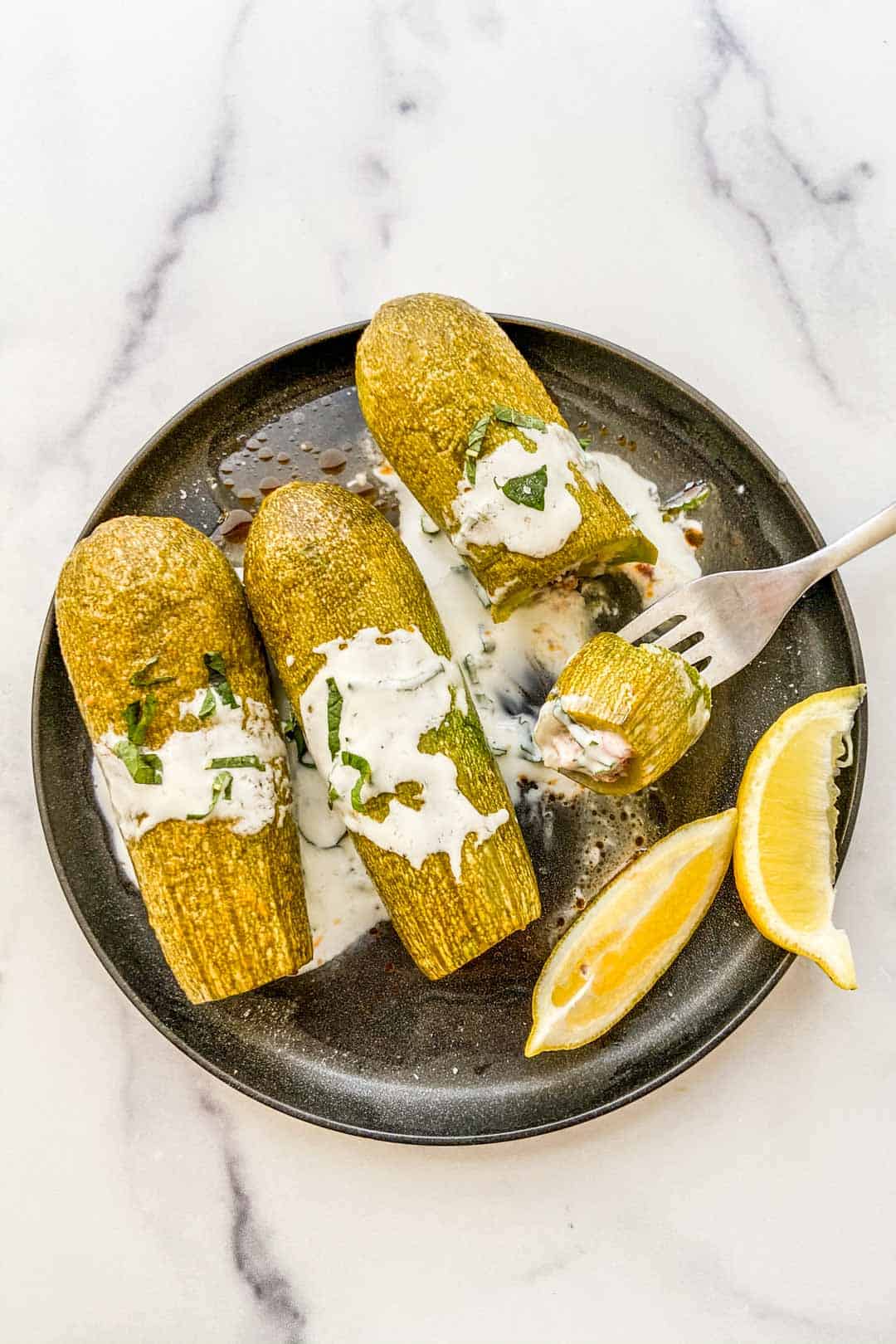 Kousa Mahshi (Stuffed Zucchini) - This Healthy Table