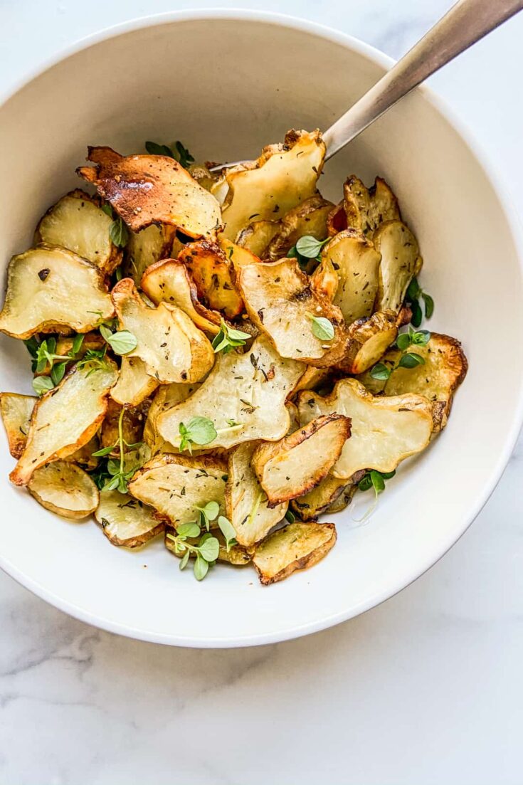Crispy Roasted Sunchokes - This Healthy Table