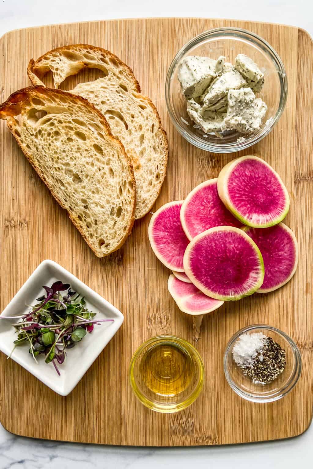 Watermelon Radish Toast - This Healthy Table