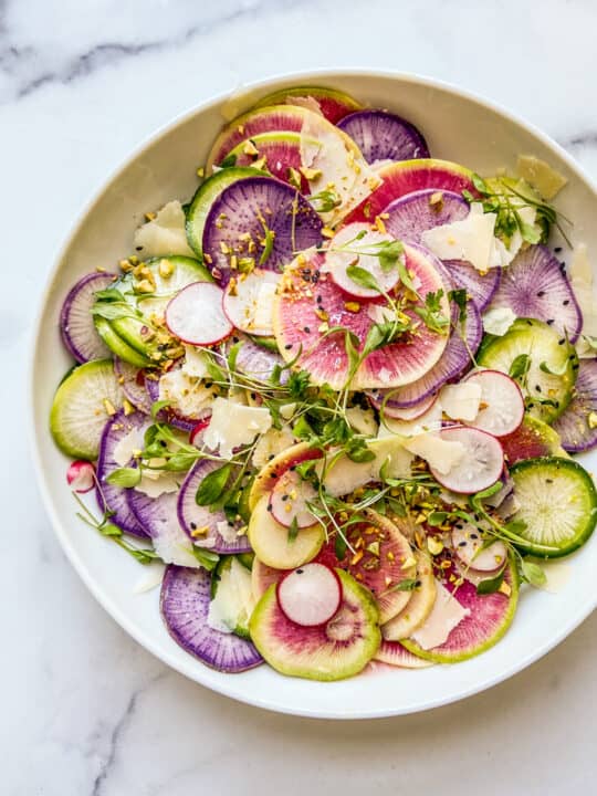 Watermelon Radish Appetizer Bites - This Healthy Table