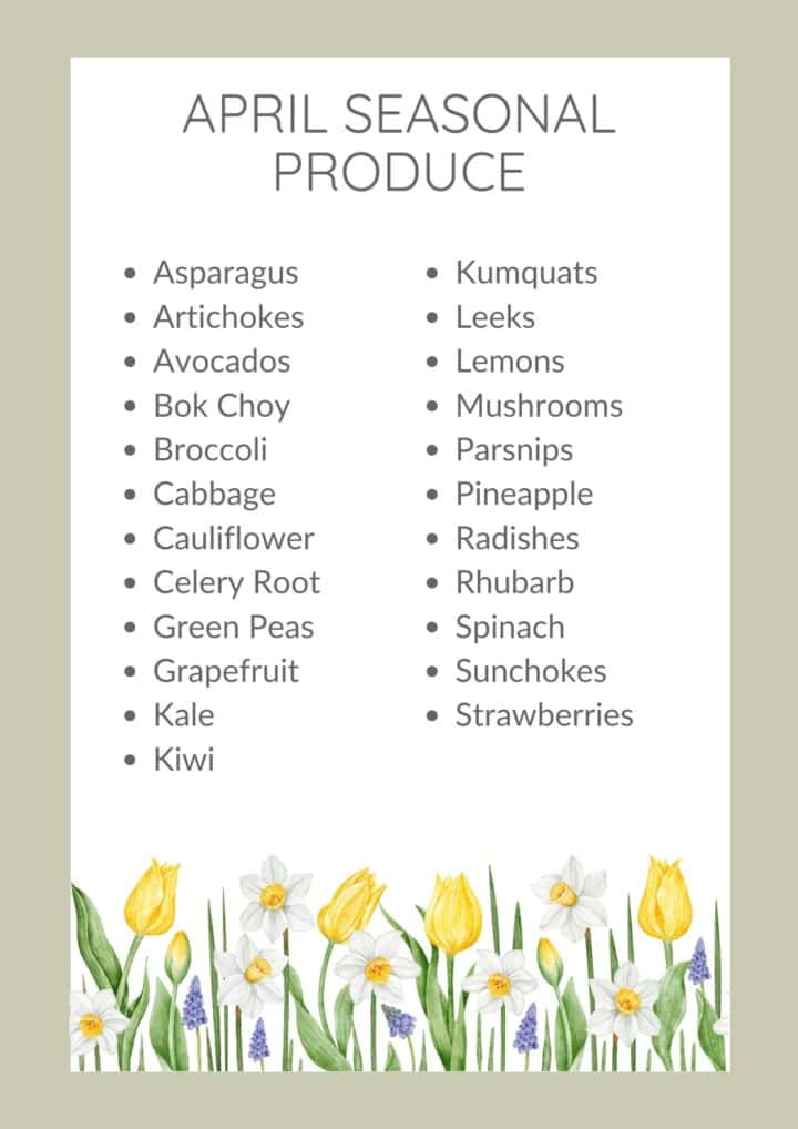 What's in Season in April? - This Healthy Table