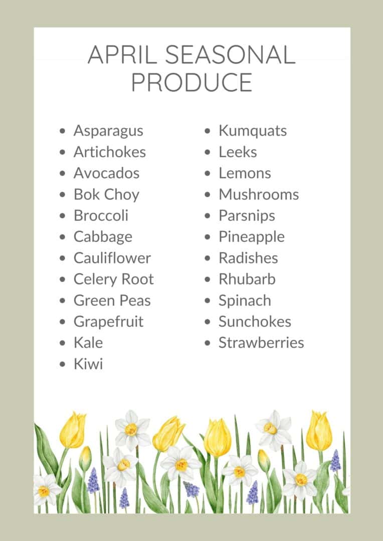What's in Season in April? - This Healthy Table