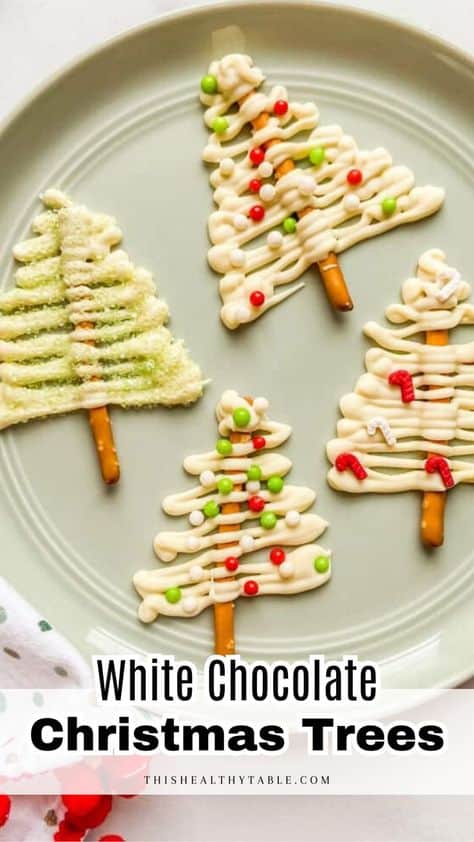 White Chocolate Christmas Trees - This Healthy Table