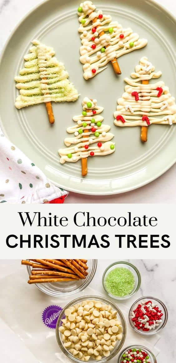 White Chocolate Christmas Trees - This Healthy Table