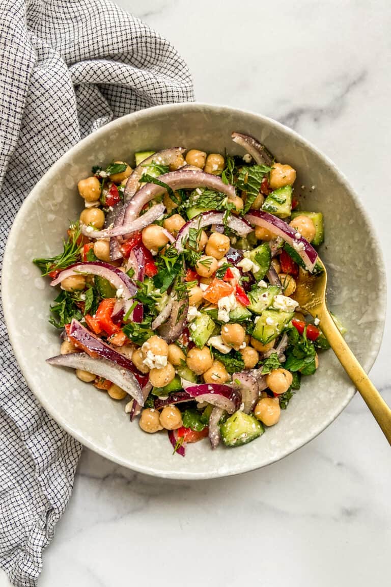 Mediterranean Chickpea Salad Recipe - This Healthy Table
