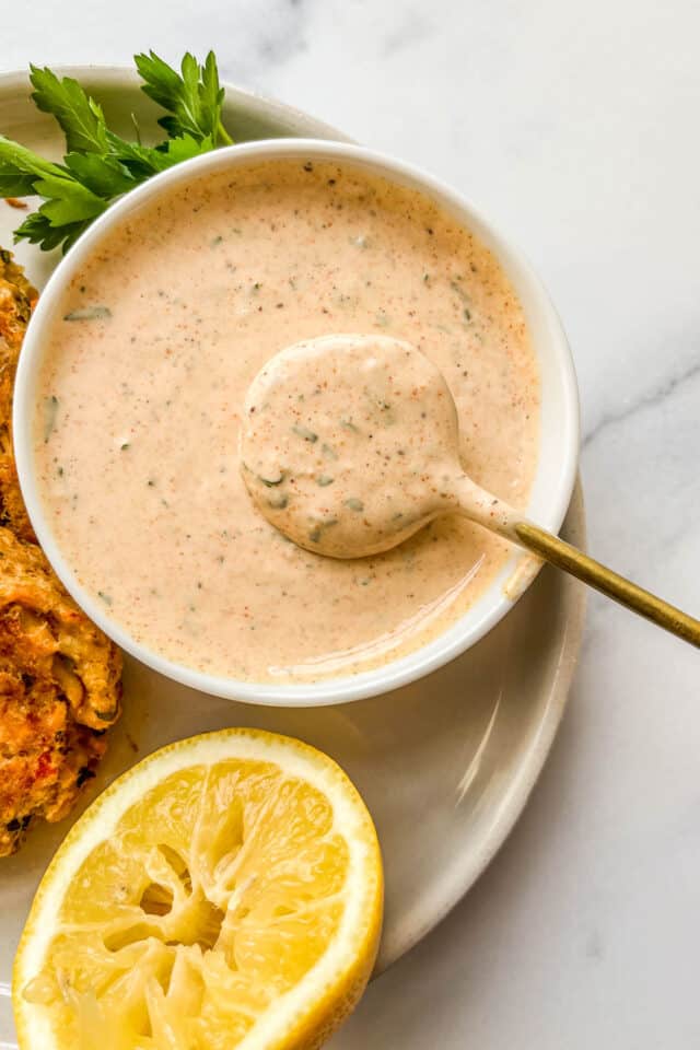 Easy Remoulade Recipe (Sauce for Crab Cakes) - This Healthy Table