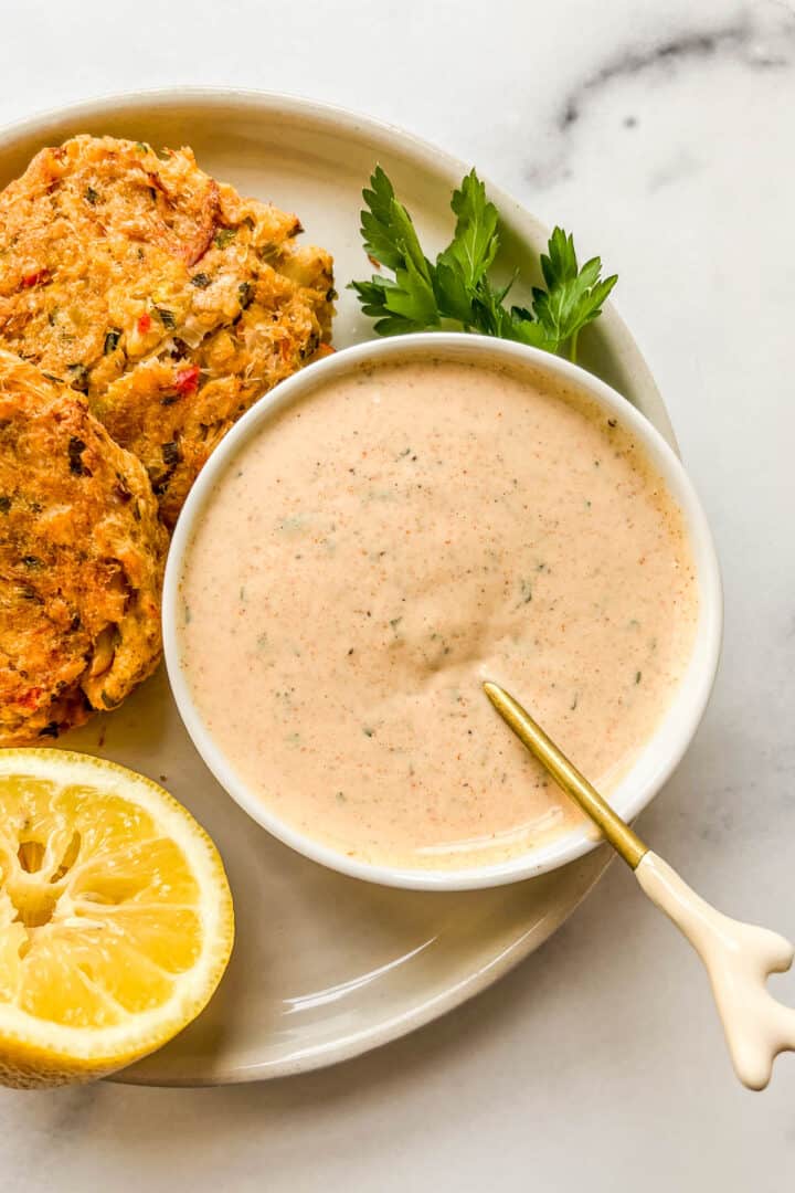 Easy Remoulade Recipe (Sauce for Crab Cakes) - This Healthy Table