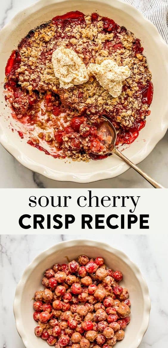 Sour Cherry Crisp - This Healthy Table