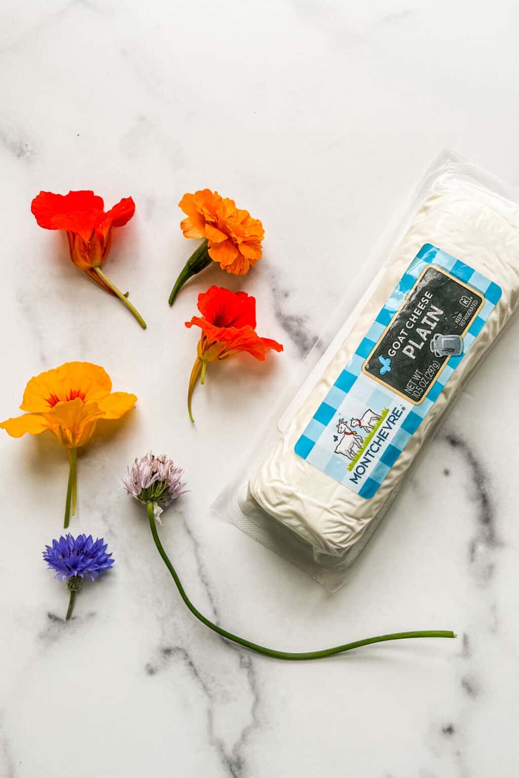 Edible Flower Cheese Log - This Healthy Table