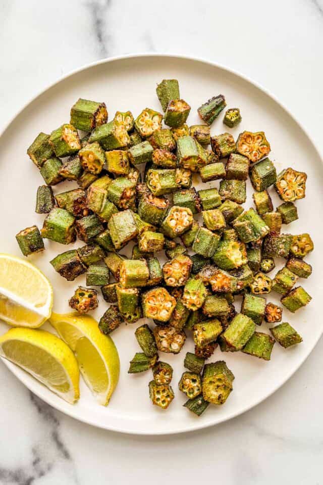 Oven Roasted Okra Recipe - This Healthy Table