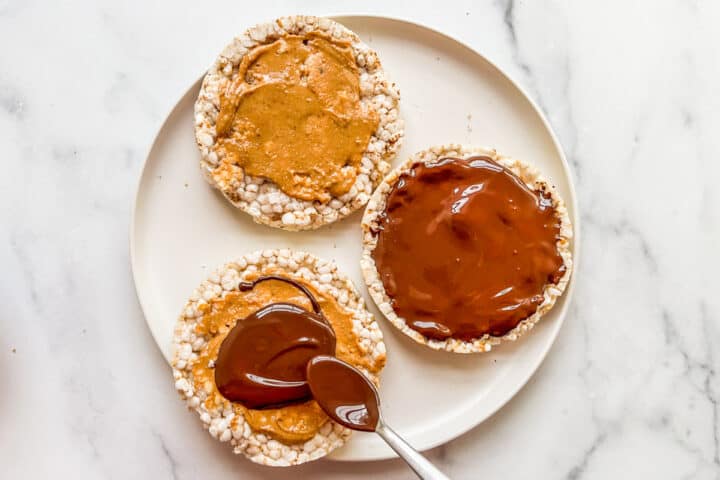 Peanut Butter Cup Rice Cake - This Healthy Table