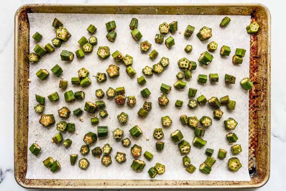 Oven Roasted Okra Recipe - This Healthy Table