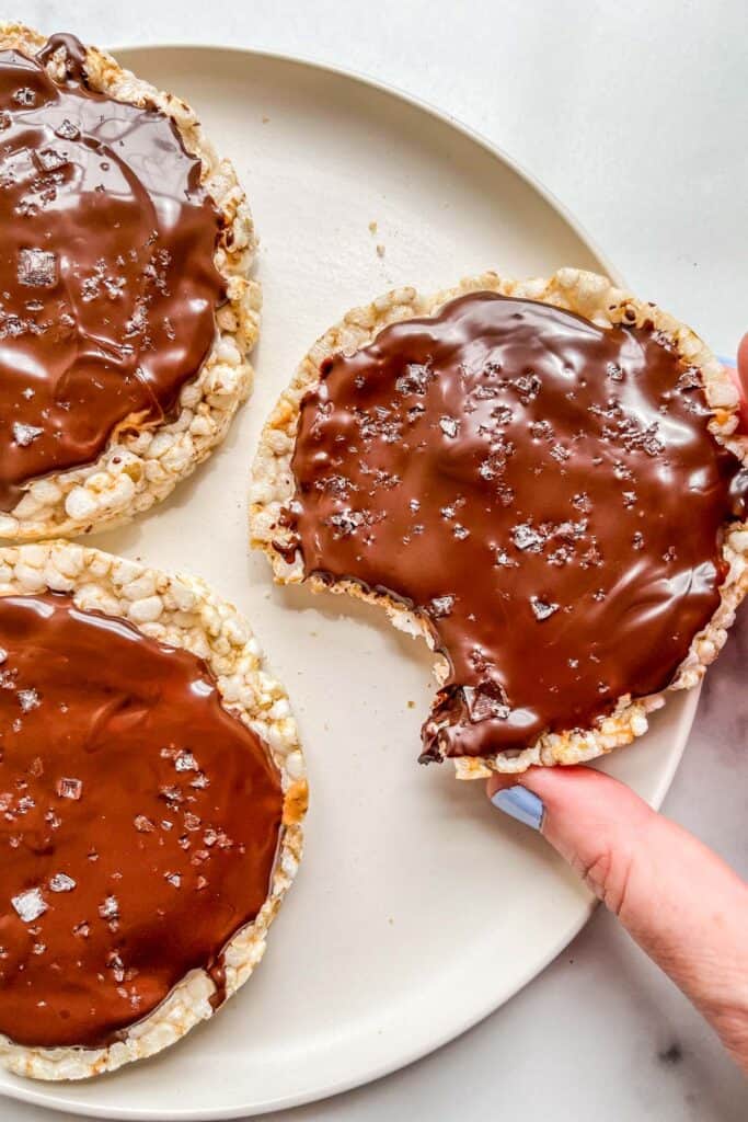 Peanut Butter Cup Rice Cake - This Healthy Table