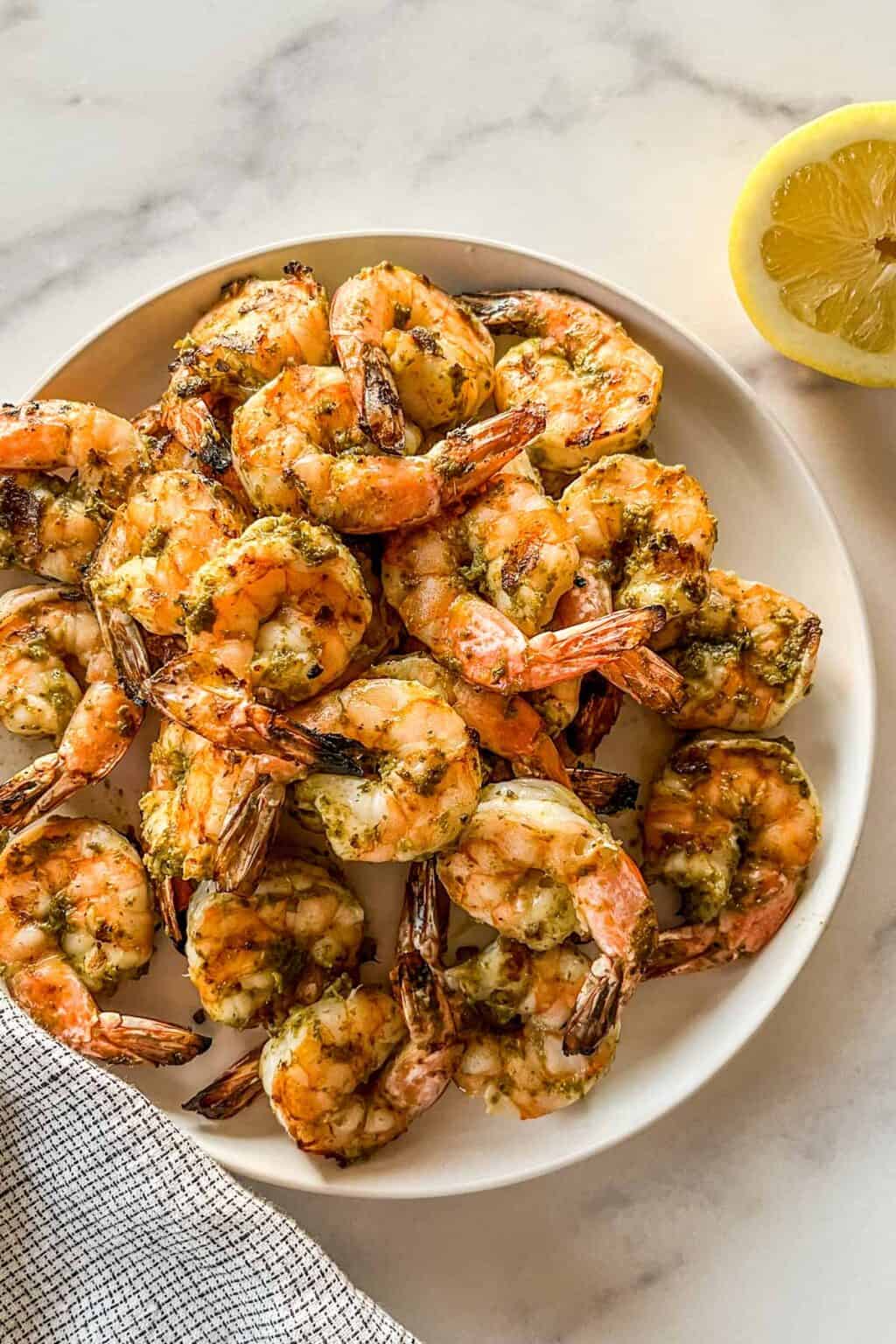 Grilled Pesto Shrimp Recipe - This Healthy Table