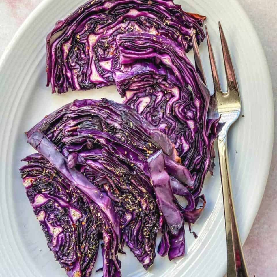 Roasted Red Cabbage Recipe - This Healthy Table