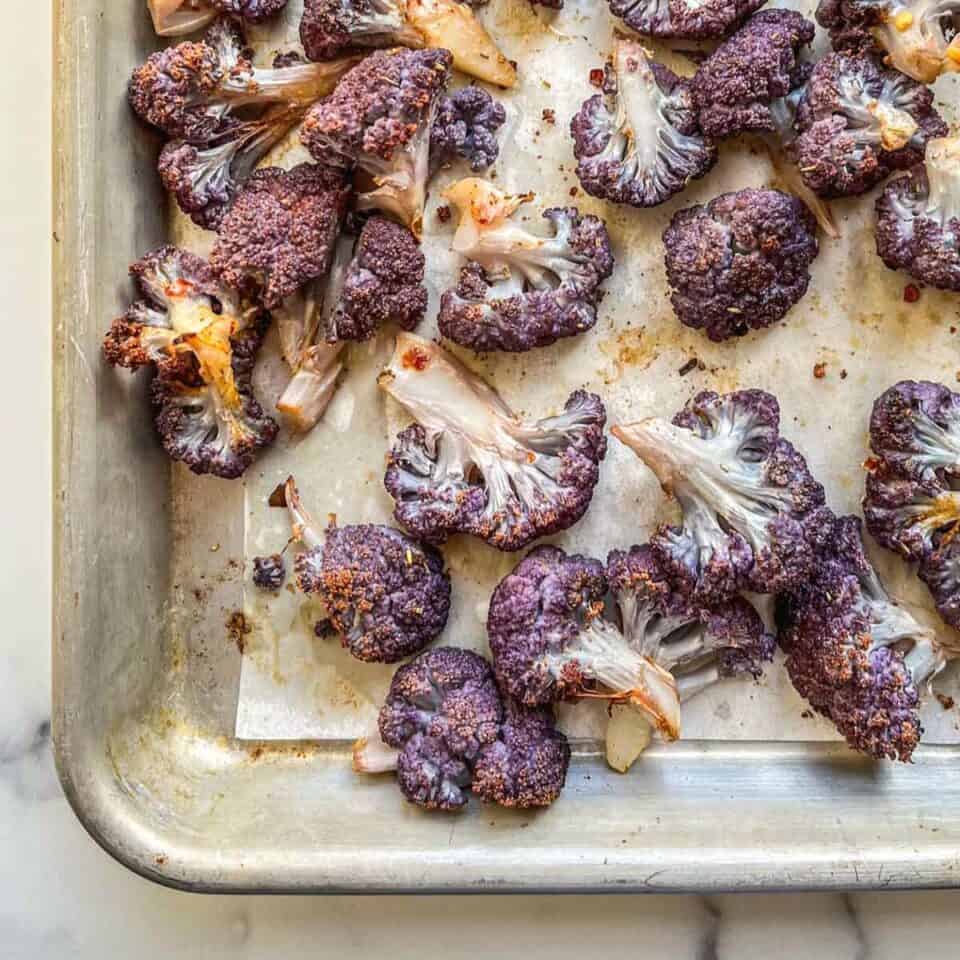 Roasted Purple Cauliflower - This Healthy Table