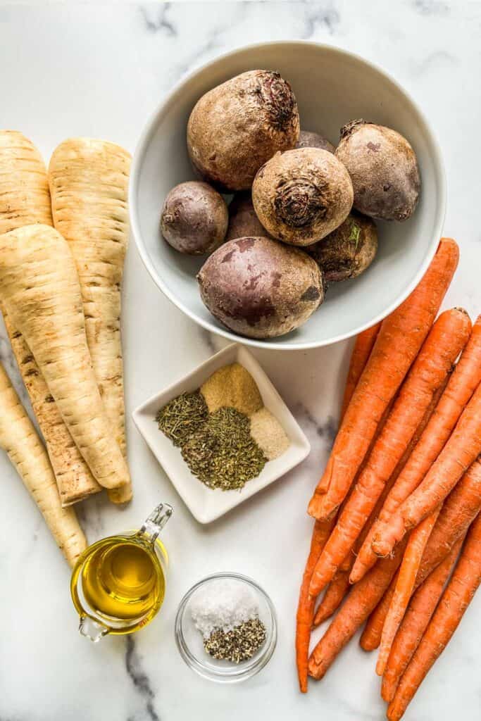 Oven Roasted Root Vegetables - This Healthy Table