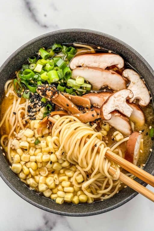 Vegetarian Miso Ramen Recipe - This Healthy Table