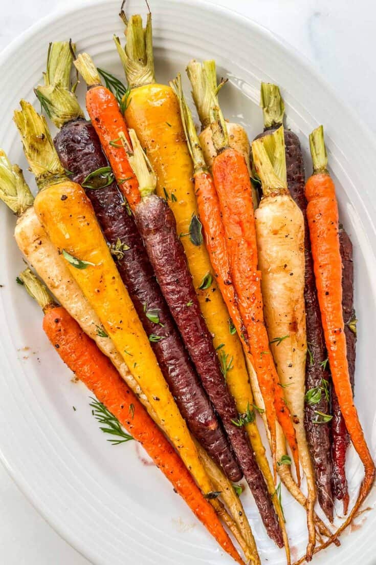 Roasted Rainbow Carrots - This Healthy Table