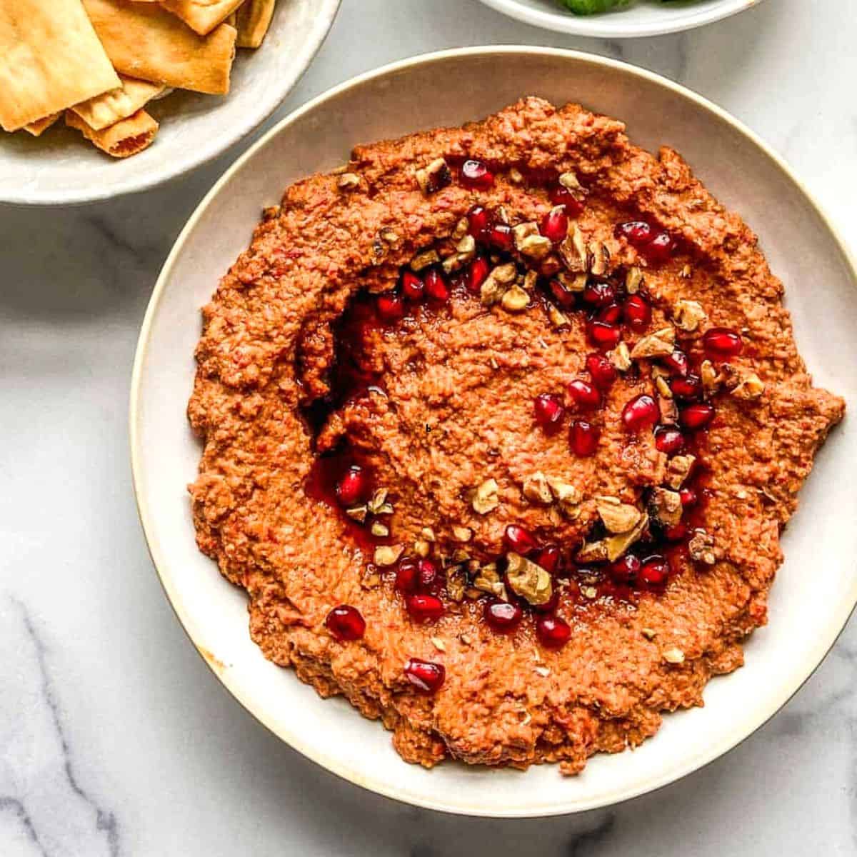 Muhammara (Syrian Red Pepper Dip) - This Healthy Table