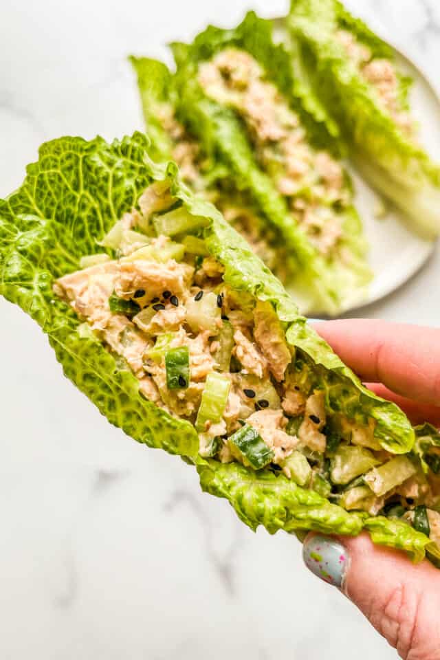 Tuna Salad Lettuce Wraps - This Healthy Table