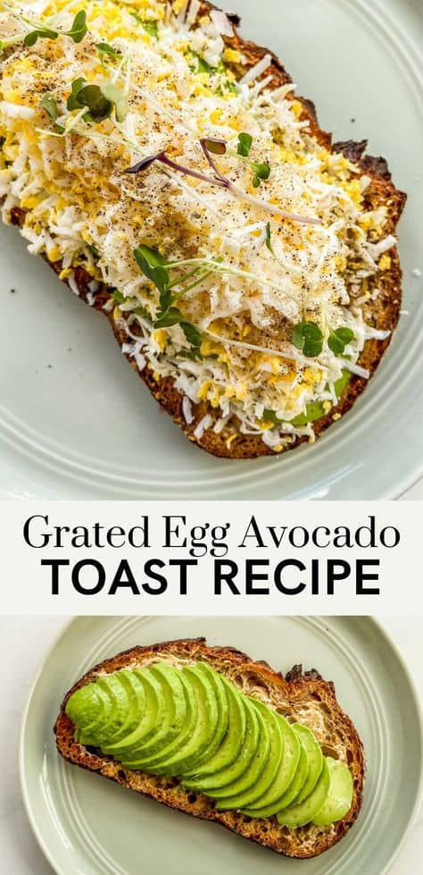 Grated Egg Avocado Toast - This Healthy Table
