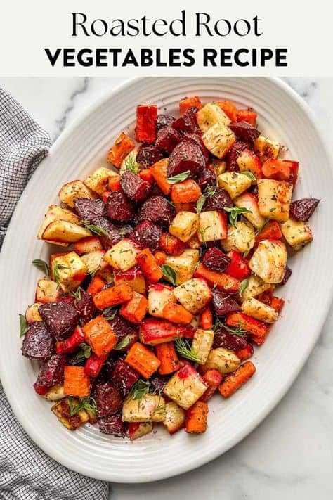 Oven Roasted Root Vegetables - This Healthy Table
