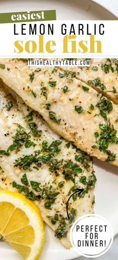 Lemon Garlic Sole Recipe - This Healthy Table