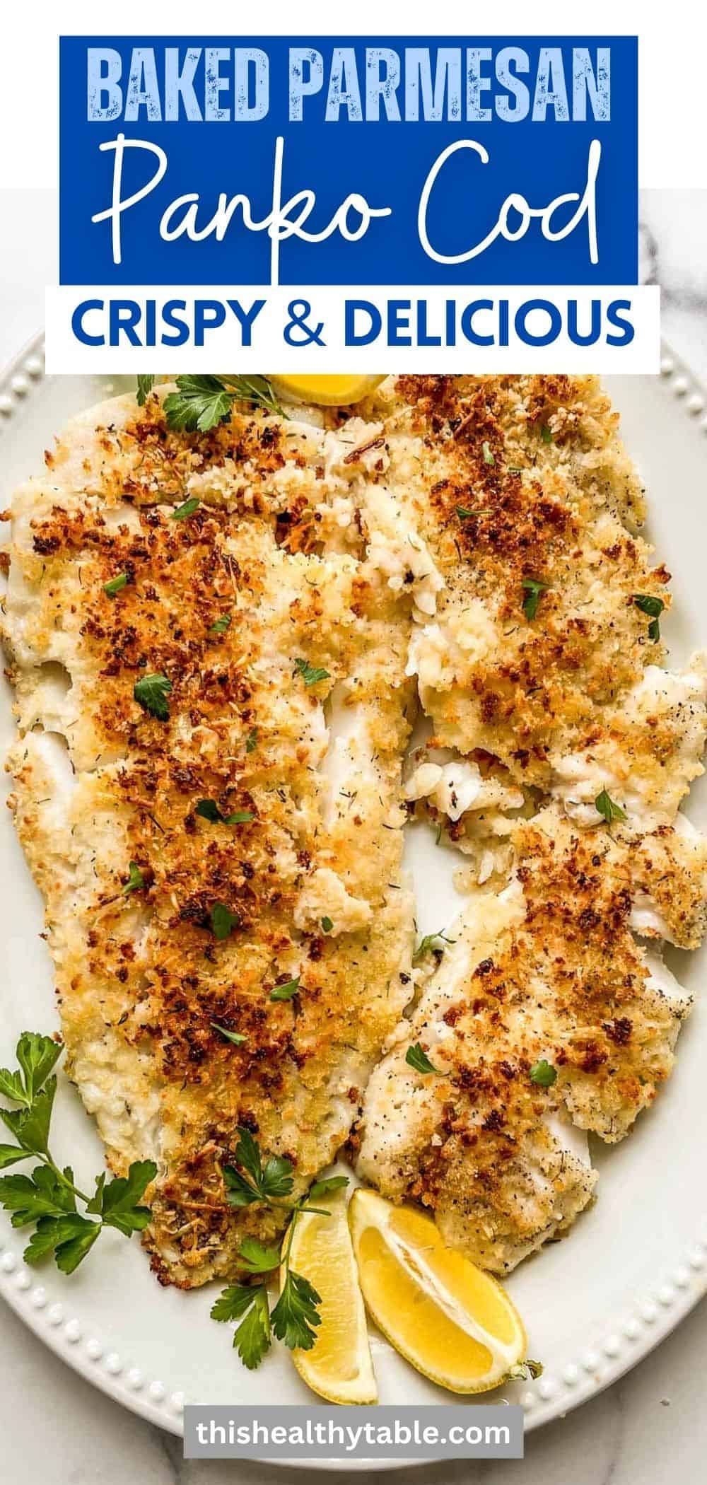 Baked Parmesan Panko Cod Recipe - This Healthy Table