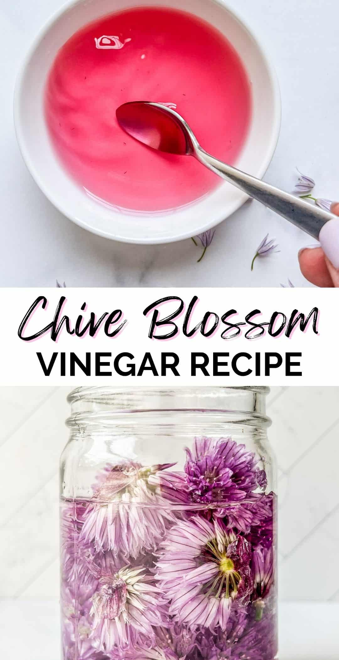 Chive Blossom Vinegar Recipe - This Healthy Table
