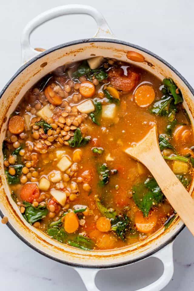 Mediterranean Lentil Soup - This Healthy Table