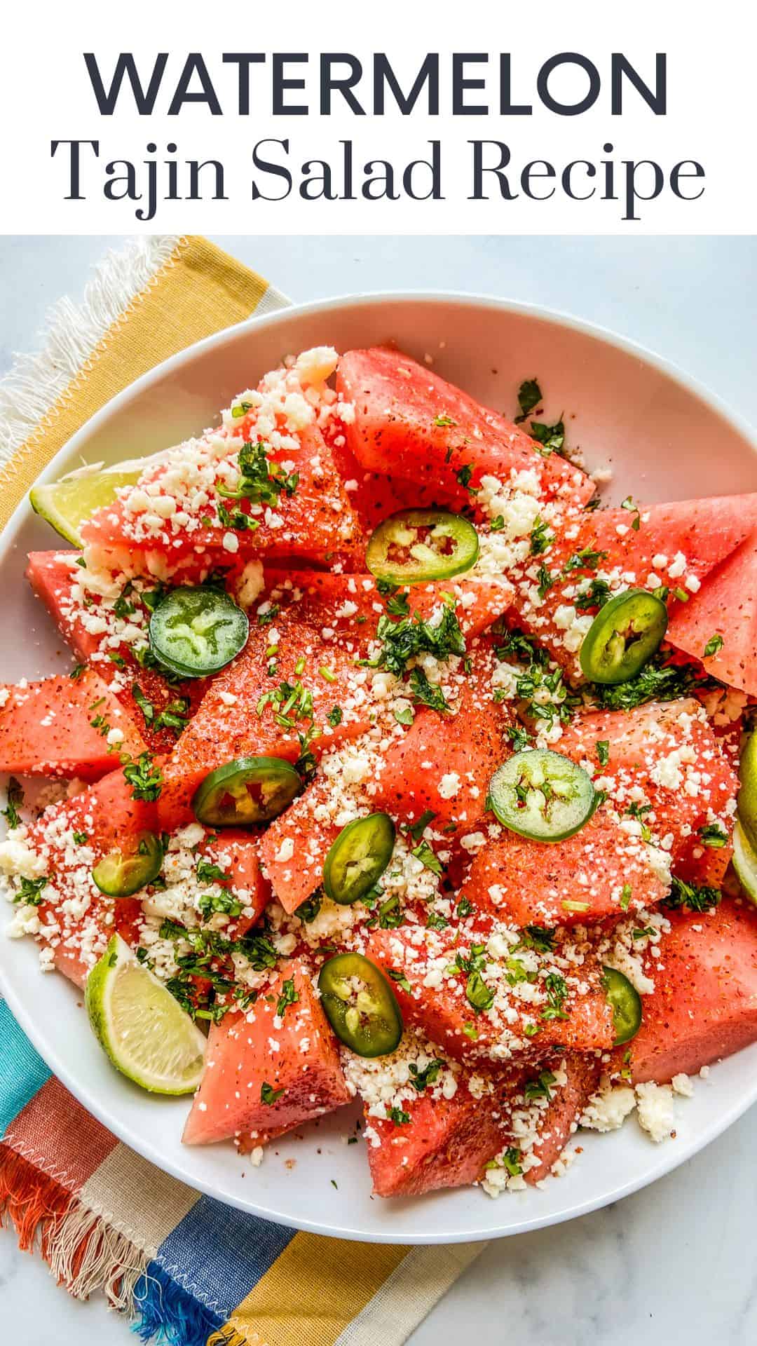 Mexican Watermelon Salad (Watermelon with Tajin) - This Healthy Table