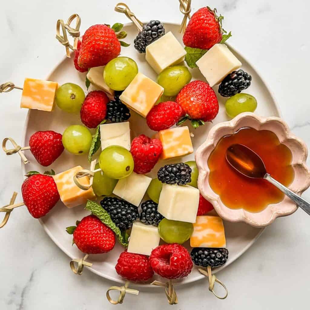 Fruit and Cheese Kabobs - This Healthy Table