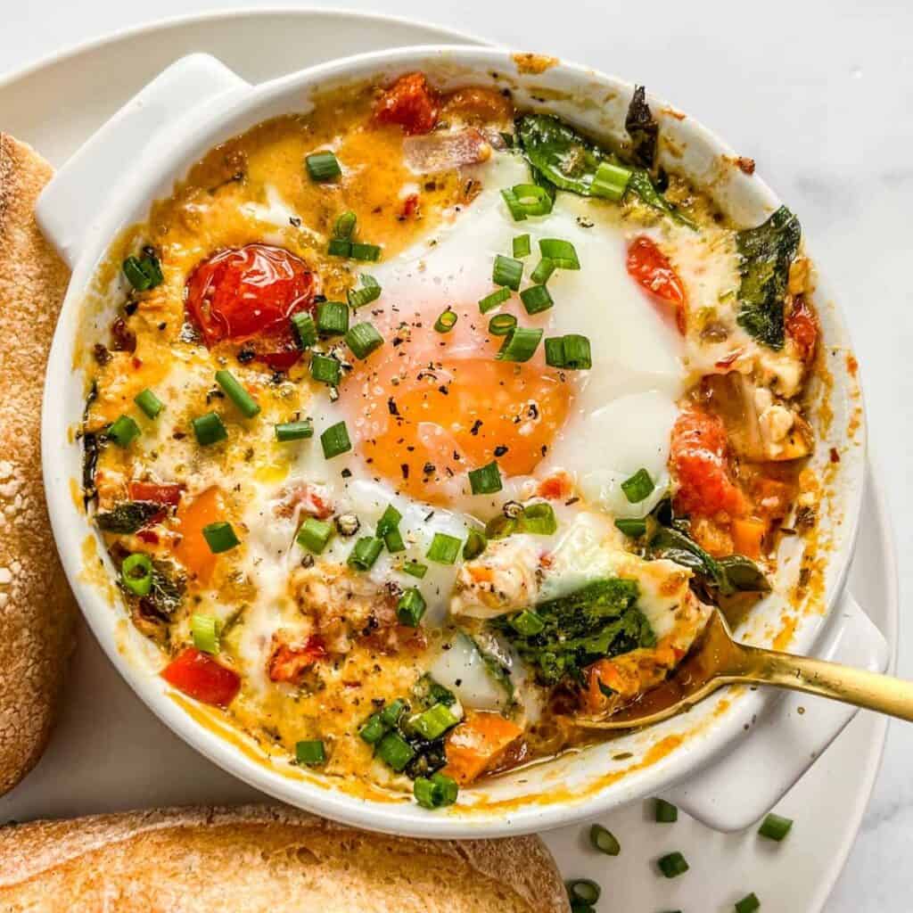 Baked Feta Eggs Recipe - This Healthy Table
